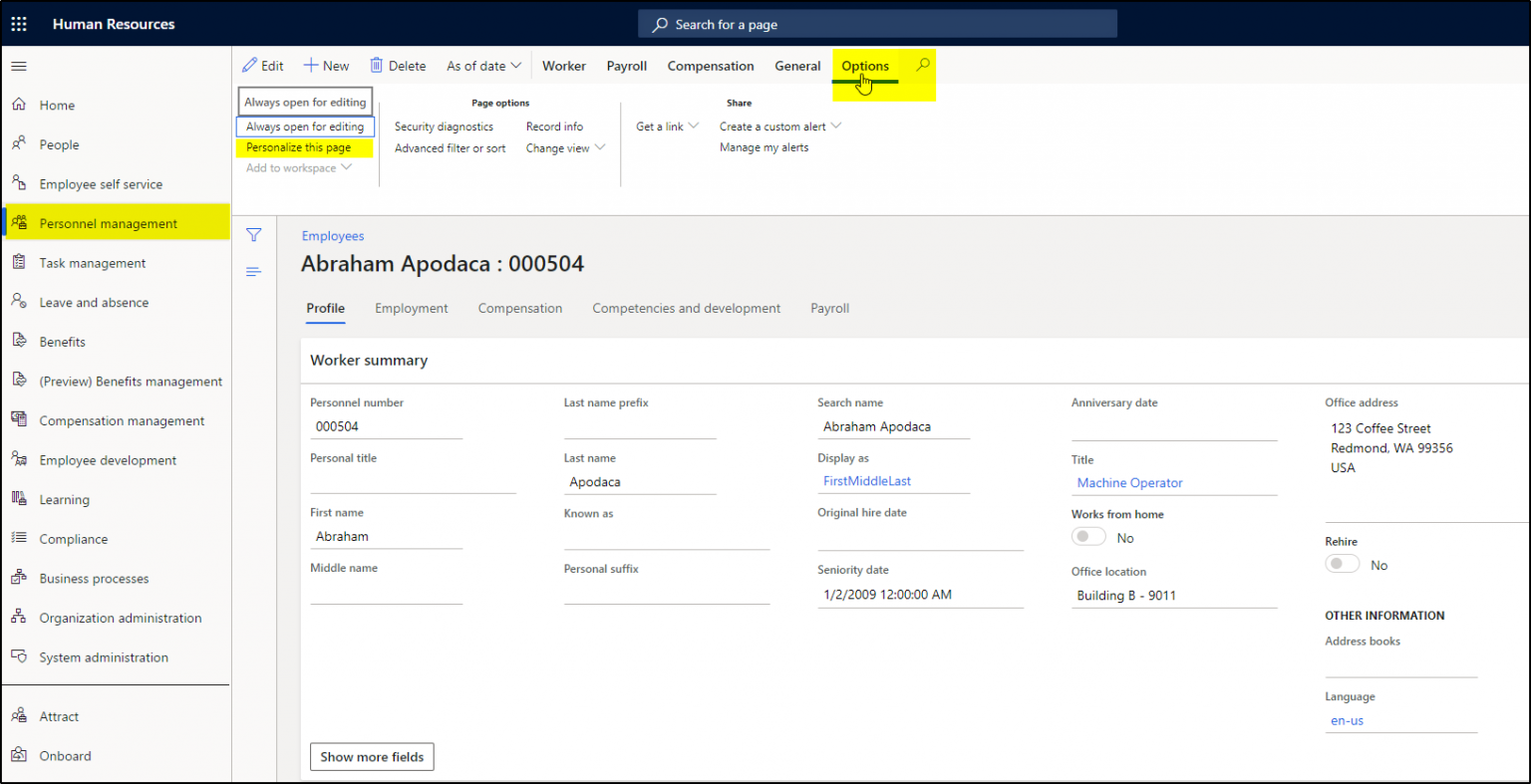 How to Create a Custom Field in D365 HR - FourVision