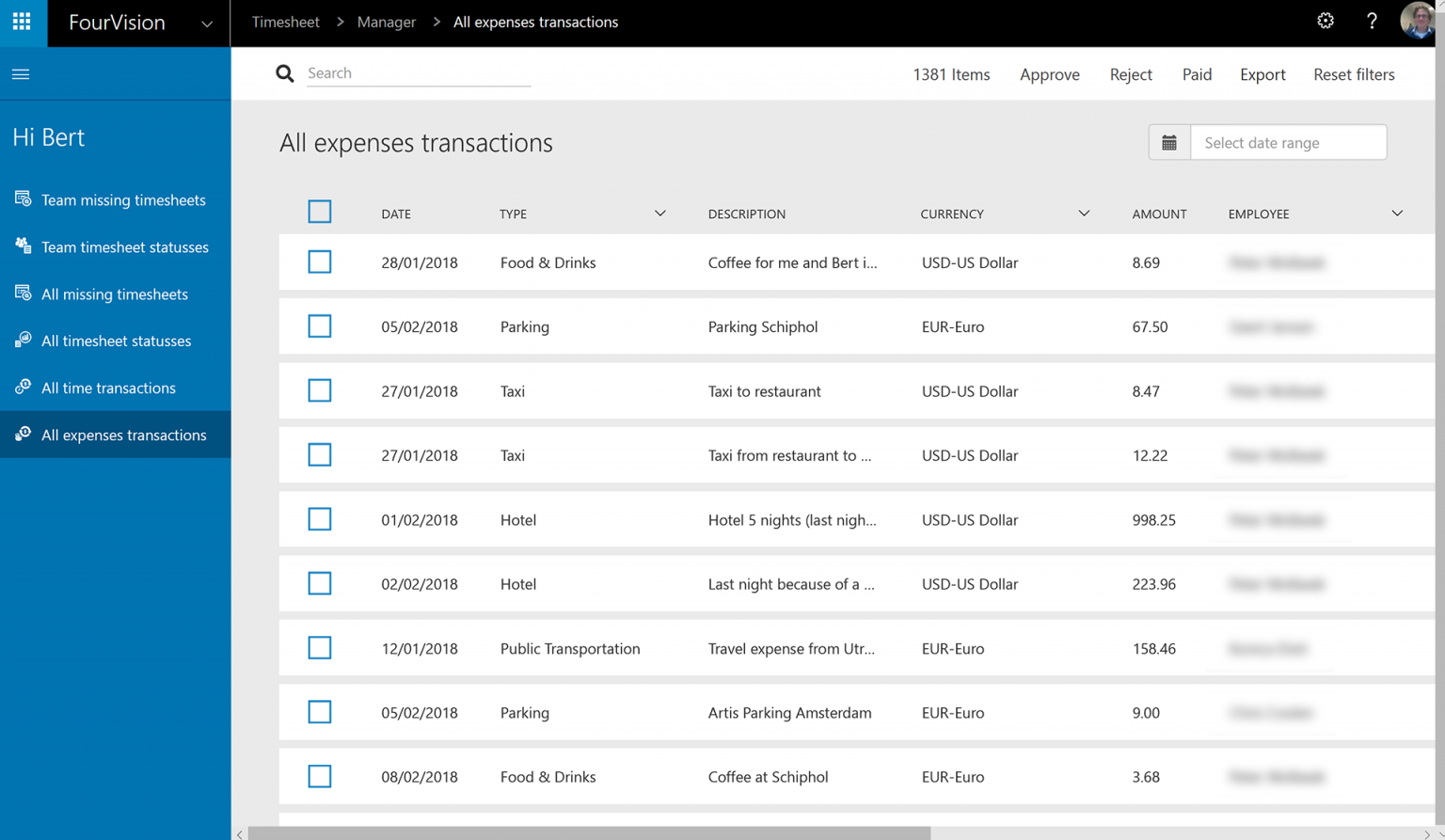 What is the best way to register Employee Expenses? - FourVision