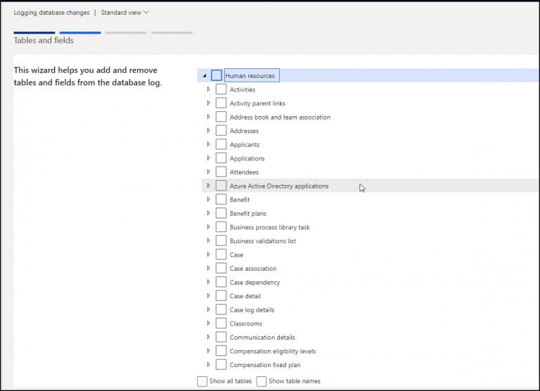 Database logging in Dynamics 365 HR and F&O - FourVision