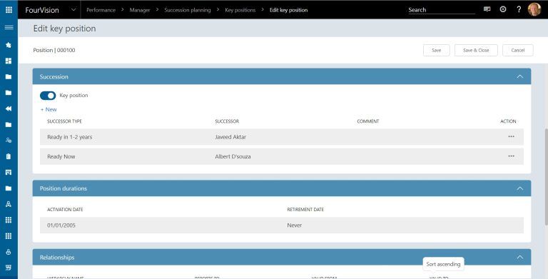 Performance Management: FourVision HR suite vs Microsoft Dynamics 365
